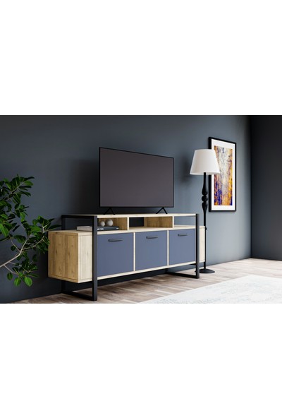 Metalia Gm 140 Enıgma Tv Ünitesi Antrasit Gri-Atlantik Çam Metalia Gm 140 Enıgma Tv Ünitesi Antrasit Gri-Atlantik Çam