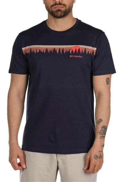 Columbia CS0130 Solar Treeline Graphic Ss Tee Erkek T-Shirt 1713540472