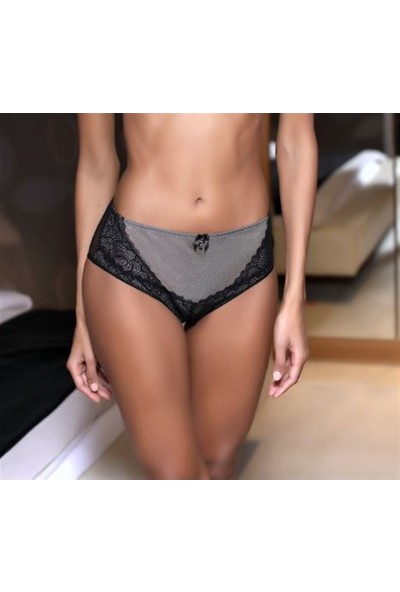 moonlight underwear 3184 Siyah Dantel Detaylı Slip