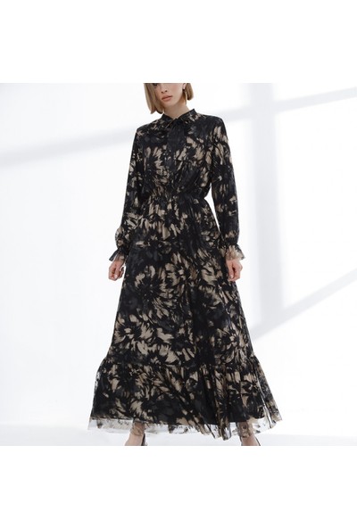 Şükran Varaklı Tüllü Elbise