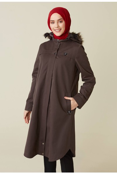 SETRMS Antrasit Kapişonlu Cep Detaylı Kap 2213078