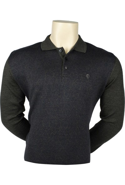 Sabri Özel Er Kazak Polo Yaka Silik Desen/kahve/l Sabri Özel Er Kazak Polo Yaka Silik Desen/kahve/l