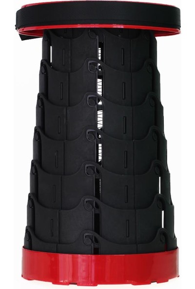 Pikas Teleskopik Katlanabilir, Taşınabilir Tabure-Kırmızı