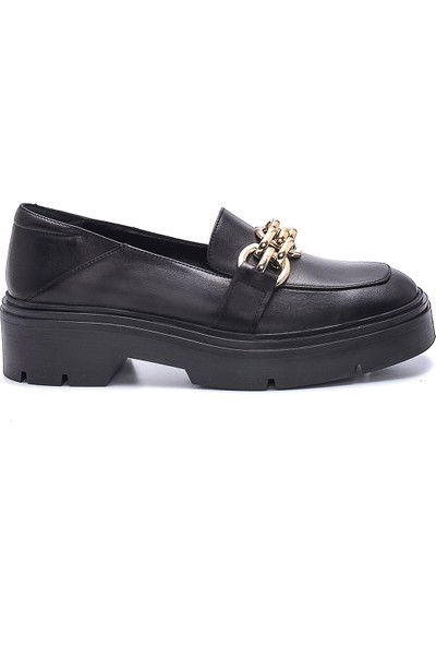 Kadın Deri Zincirli Loafer