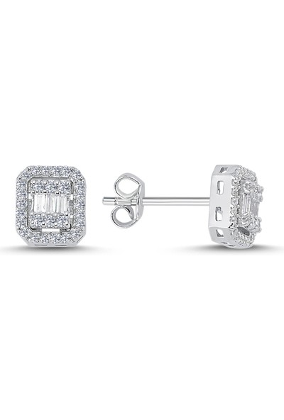 Lea Pırlanta 0.32 Karat Baget Pırlanta Küpe