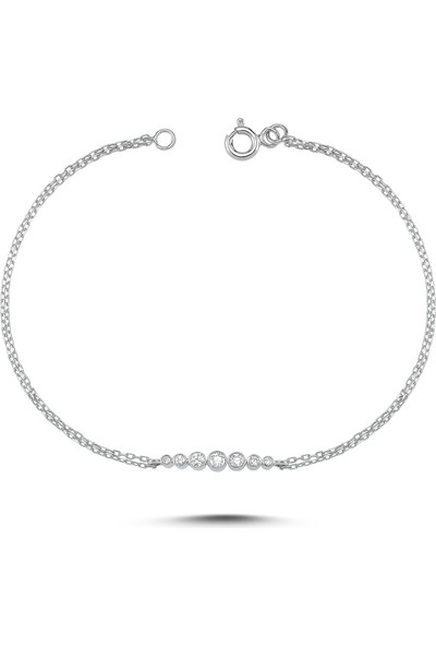 Lea Pırlanta Zincirli Sırataşlı Pırlantalı Bileklik