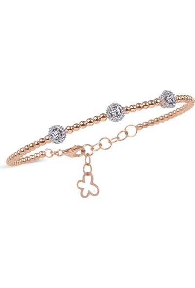 Lea Pırlanta 0.40 Karat Pırlantalı Yuvarlak Bileklik