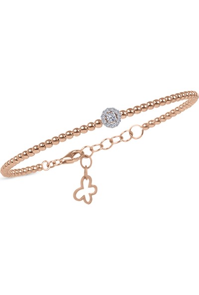 Lea Pırlanta 0.14 Karat Pırlantalı Yuvarlak Bileklik