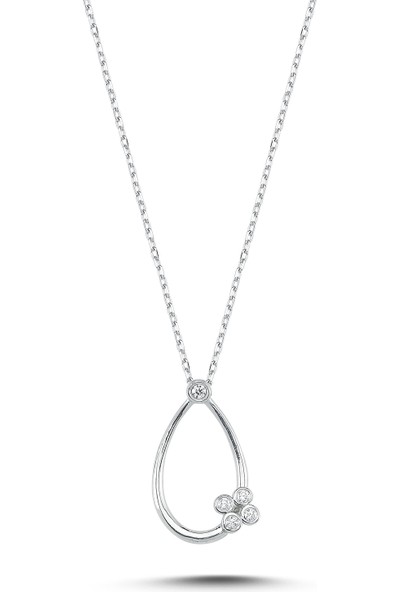 Lea Pırlanta Pırlanta Taşlı Zincirli Kolye