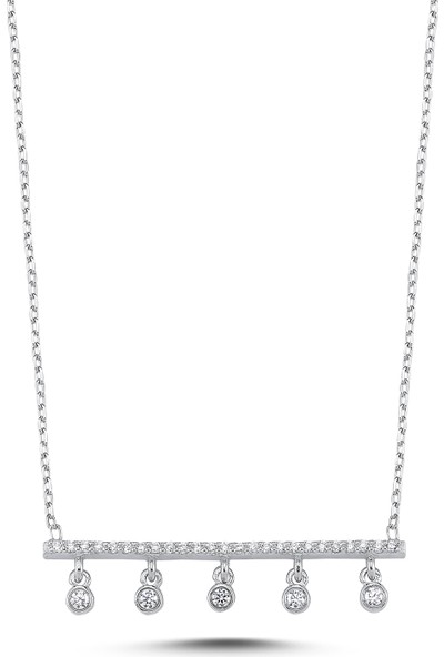 Lea Pırlanta Pırlanta Taşlı Zincirli Kolye