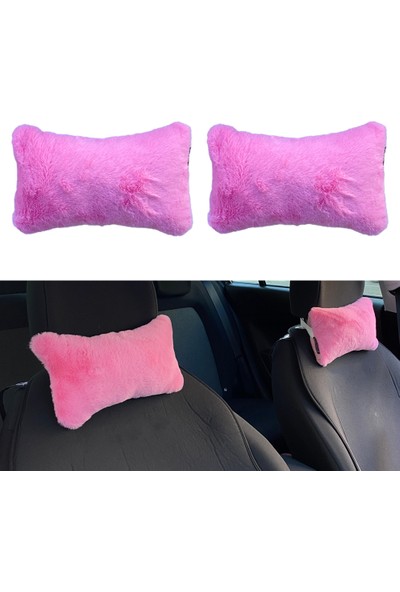 Oto Aksesuarcım Yumuşak Peluşlu Ortopedik Araba Seyahat Boyun Yastığı 2'li Pembe Oto Aksesuarcım Yumuşak Peluşlu Ortopedik Araba Seyahat Boyun Yastığı 2'li Pembe