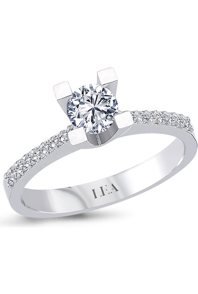 LEA's Pırlanta0.64 KaratKolu Taşlı Tektaş Yüzük