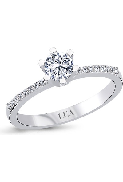 LEA's Pırlanta0.48 KaratKolu Taşlı Tektaş Yüzük
