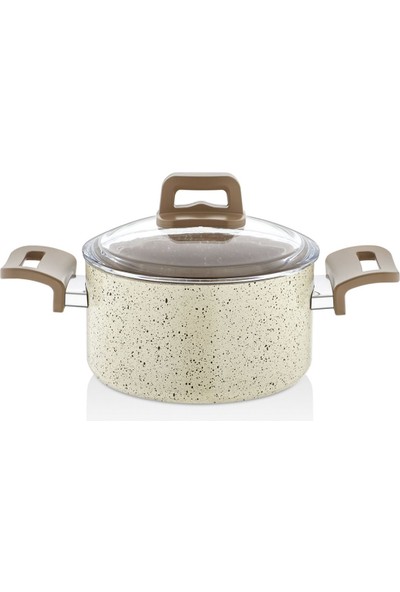 Krem Renk 18 cm Granit Derin Tencere Krem Renk 18 cm Granit Derin Tencere