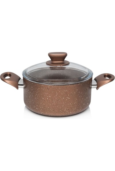 Bronz Renk 20 cm Granit Derin Tencere Bronz Renk 20 cm Granit Derin Tencere
