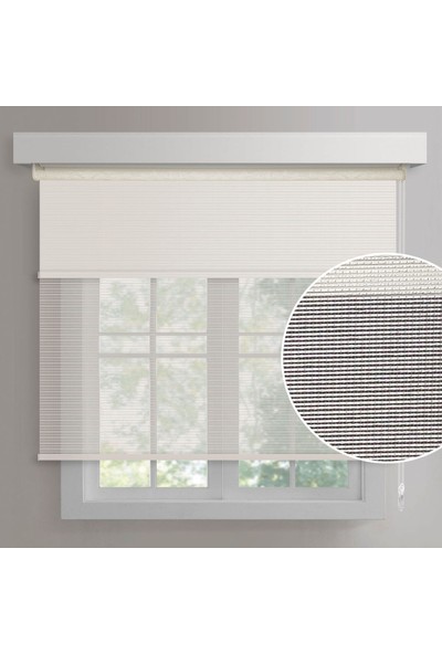 Perva Desensiz Düz Krem Tül Stor Perde