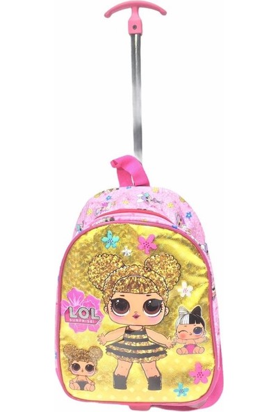 TahTicMer Anaokulu Çocuk Valiz Sırt Çantası Okul Çanta Çekçekli Şeker Bebek Yumuşak Ön Yüzey 5d Boyutlu