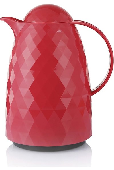 1 Lt Prizma Soft Kırmızı Düz Kapaklı Termos