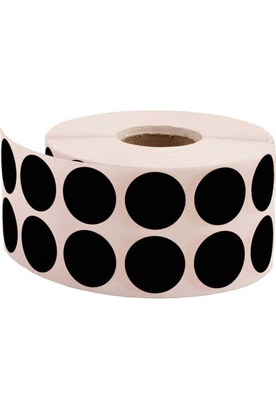 Taroks Nokta Etiket 20 mm Siyah 2500 Adet