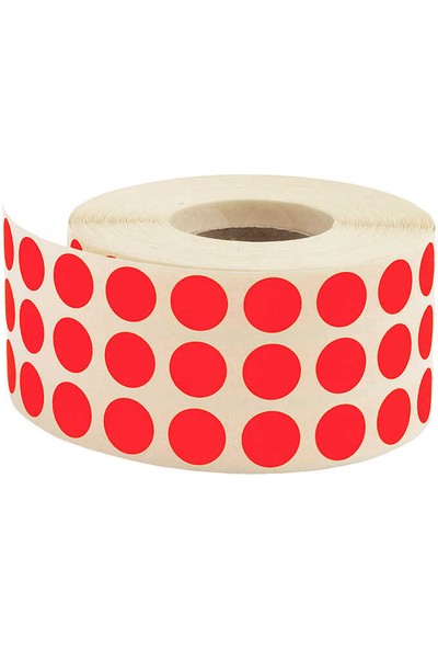Taroks Nokta Etiket 10 mm Kırmızı 5000 Adet