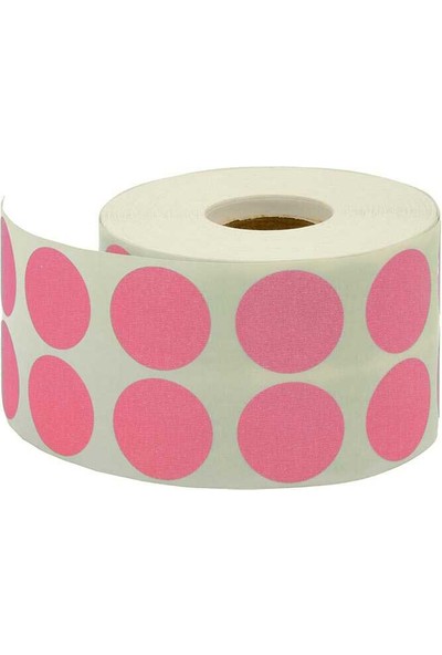 Taroks Nokta Etiket 20 mm Pembe 2500 Adet