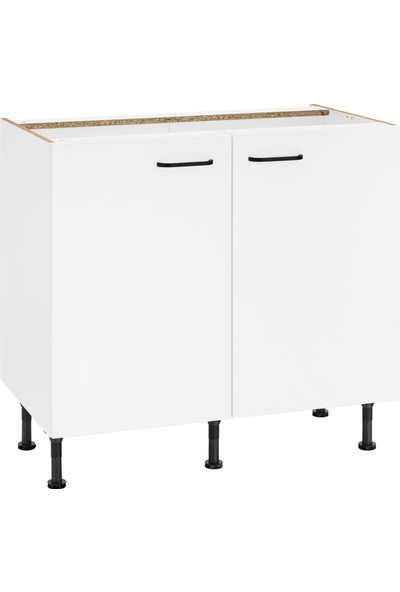 Tdesigno Ayaz Mutfak Alt Modül - Çok Amaçlı Dolap 120 cm Beyaz