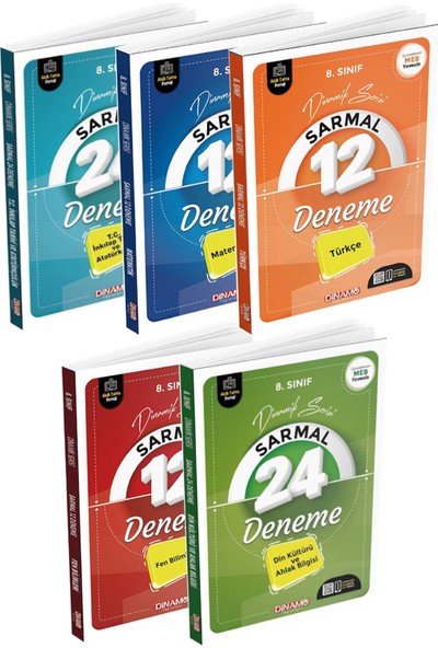Dinamo Yayınları 2022 8. Sınıf Sarmal Denemeler Set 5 Kitaplı