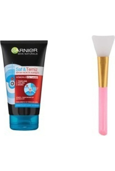 Garnier Saf Temiz Kömürlü 3ü 1 Arada 150ML &silikon Maske Sürme Fırçası