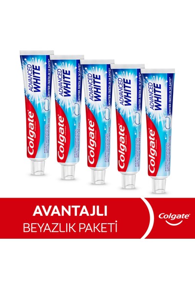 Colgate Gelişmiş Beyazlık Beyazlatıcı Diş Macunu 50 ml X5 Adet Colgate Gelişmiş Beyazlık Beyazlatıcı Diş Macunu 50 ml X5 Adet