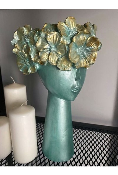 Muelle Concept Çi̇çekli̇ Kız Vazo Su Yeşi̇li̇