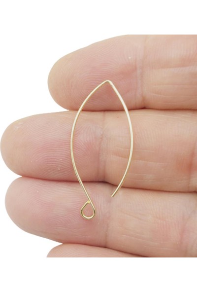 Mykonsept Oval Küpe Iğnesi Gold Kaplama