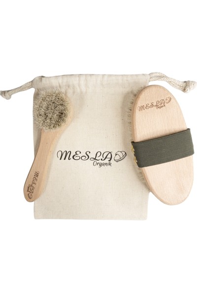 Mesla Organik %100 Doğal At Kılı Selülit Fırçası ve Yüz Fırçası Mesla Organik %100 Doğal At Kılı Selülit Fırçası ve Yüz Fırçası