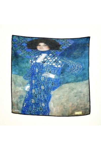 Lila Rosa Gustav Klimt Desenli Bandana Fular Lila Rosa Gustav Klimt Desenli Bandana Fular