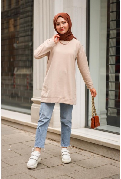 Düşük Omuzlu Sweatshirt