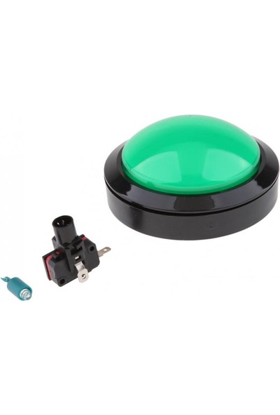 Lovoski 100MM 12 V Işıklı Arcade Video Oyunu Push Button Anahtarı LED Işık Yeşil (Yurt Dışından)