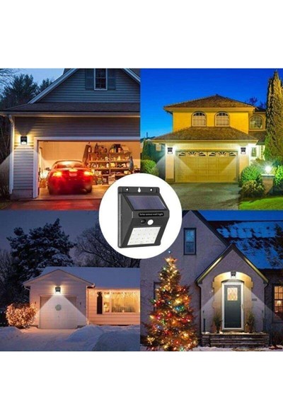Evdeki Çarşı Hareket Sensörlü Güneş Enerjili LED Aydınlatma Dış Mekan Bahçe 20 LED Li Evdeki Çarşı Hareket Sensörlü Güneş Enerjili LED Aydınlatma Dış Mekan Bahçe 20 LED Li