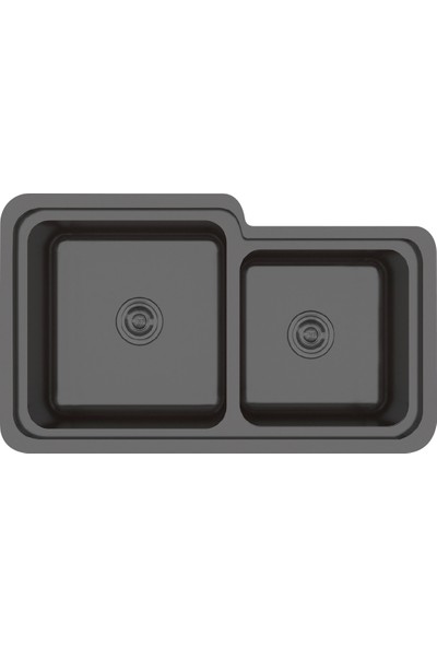 Crauf Lavello 3078 Pvd Kaplama Siyah Tezgah Altı Evye 452X780X230MM Crauf Lavello 3078 Pvd Kaplama Siyah Tezgah Altı Evye 452X780X230MM