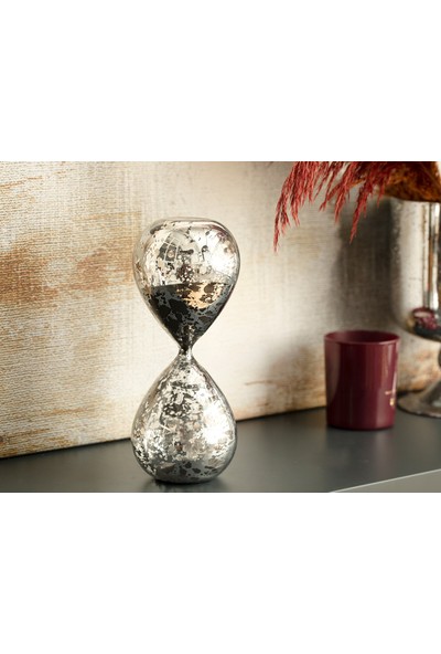 English Home Brilliant Cam Kum Saati 10X30 cm Silver English Home Brilliant Cam Kum Saati 10X30 cm Silver