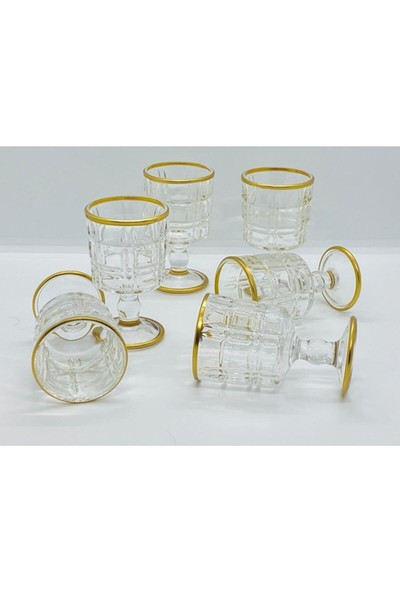 Arow Kahve Yanı Su Bardağı Altın Yaldızlı 6'lı