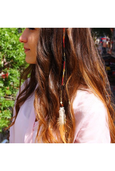 Cetinaccessories Kl-Multi Renk Rasta Tüylü Saç Aksesuarı Cetinaccessories Kl-Multi Renk Rasta Tüylü Saç Aksesuarı