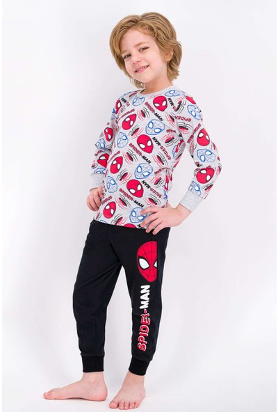 Spider Man Lisanslı Karmelanj Erkek Çocuk Pijama Takımı