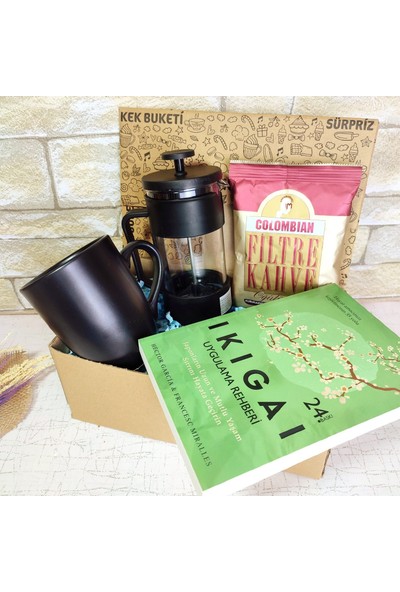 Orjinal Hediyeler Ikigai Kitabı Hediye Seti, Filtre Kahve, Kupa ve Frenchpress, Kitap Okumayı Seven Birine Hediye Orjinal Hediyeler Ikigai Kitabı Hediye Seti, Filtre Kahve, Kupa ve Frenchpress, Kitap Okumayı Seven Birine Hediye