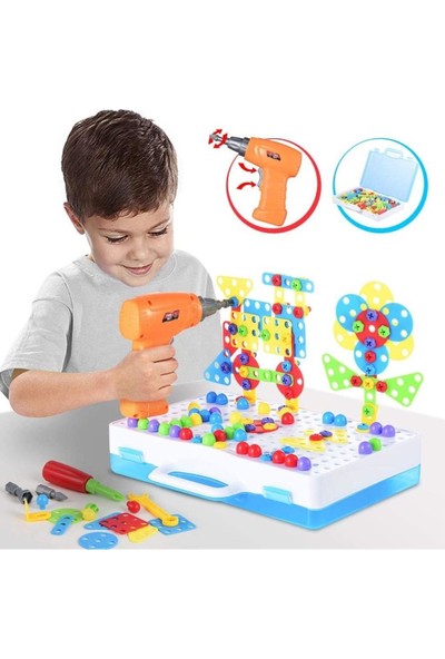 Kahraman Oyuncak 3D Yaratıcı 340 Parça Matkaplı Tamir Set