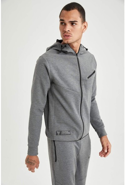 DeFacto Defacto Fit Slim Fit Kapüşonlu Fermuarlı Esnek Spor Hırka W4946AZ21HS DeFacto Defacto Fit Slim Fit Kapüşonlu Fermuarlı Esnek Spor Hırka W4946AZ21HS