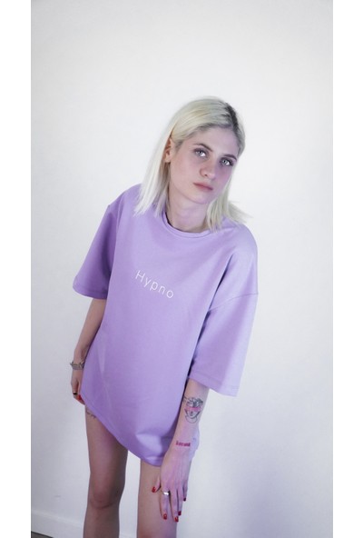 Hypno By H1 Lila Rengi Unisex Oversize T-Shirt