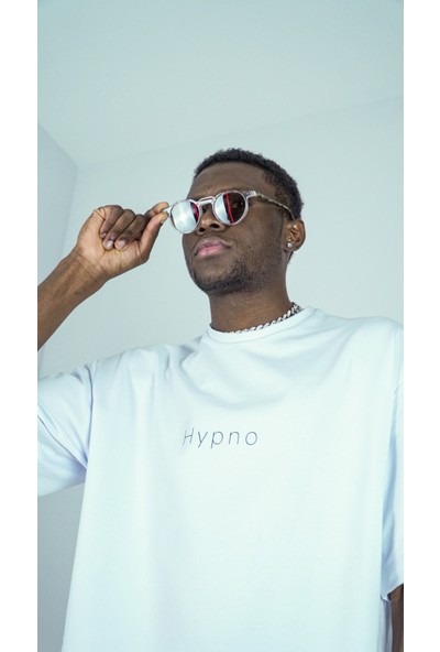 Hypno By H1 Beyaz Özel Tasarım Baskılı Unisex Oversize T-Shirt Hypno By H1 Beyaz Özel Tasarım Baskılı Unisex Oversize T-Shirt
