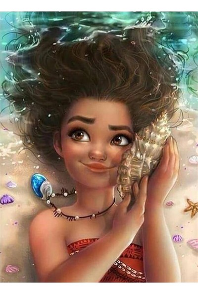 Movas Sanat Movas Moana Deniz Kabuğu Dinliyor Elmas Mozaik Tablo 40X55CM E20203445 Movas Sanat Movas Moana Deniz Kabuğu Dinliyor Elmas Mozaik Tablo 40X55CM E20203445