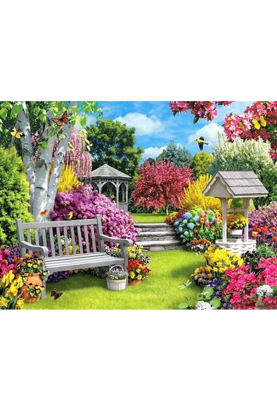 Movas Sanat Tropik Bitkilerle Süslenmiş Güzel Bahçe Elmas Mozaik Tablo 60X40CM E20203504 Movas Sanat Tropik Bitkilerle Süslenmiş Güzel Bahçe Elmas Mozaik Tablo 60X40CM E20203504