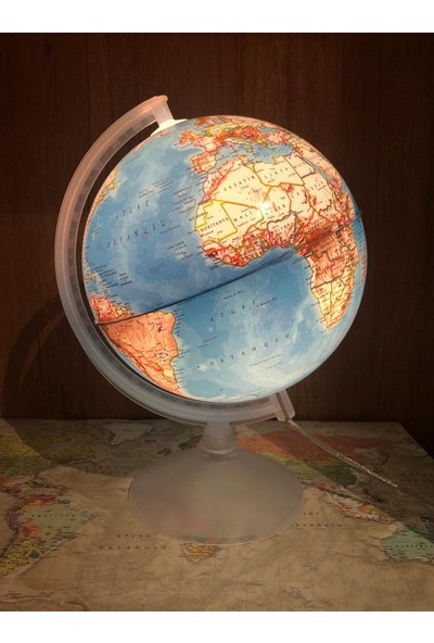 Işıklı Siyasi Küre Beyaz 26Cm Yeni