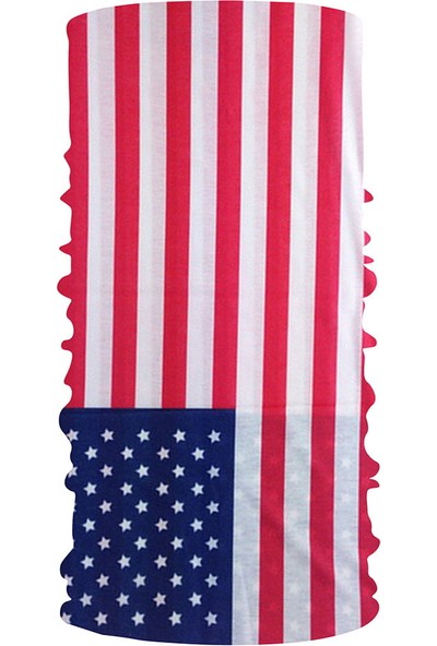 Knmaster Amerika Bayrağı Outdoor Bisiklet Çok Amaçlı Buff Bandana Boyunluk Kafa Bandı